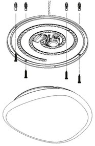 Eglo 98228 - LED Stmívatelné stropní svítidlo SILERAS-A LED/36W/230V pr.60cm+ DO