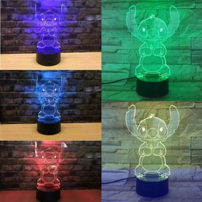 3D LED Lampička Stitch