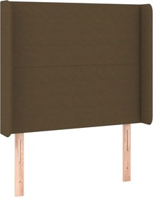 Box spring postel s matrací a LED tmavě hnědá 80x200 cm textil 3138112