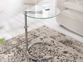 Efekt příruční stolek stříbrný 50-70 cm