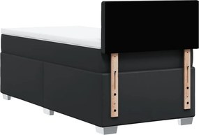 Box spring postel s matrací černá 80 x 200 cm umělá kůže 3286096