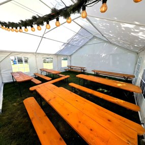 BRIMO Párty stan 4x12 m PVC bílý