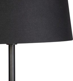 Chytrá stojací lampa černá s černým stínítkem 45 cm vč. Wifi A60 - Simplo