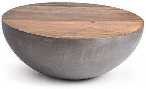 BIZZOTTO konferenční stolek LANCASTER tmavý ø90 cm 0745853