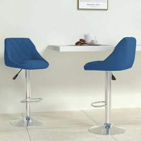 vidaXL Barové stoličky 2 ks samet [335309] Barva: Modrá