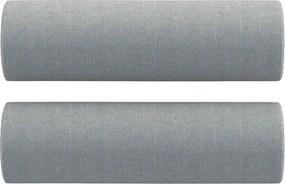 3dílná sedací souprava s polštáři světle šedá textil 3201858