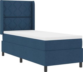 Postel s boxspringem s polštářem Modrá 190 x 90 cm textil 3341685