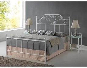 Kovová postel LIMA 160x200 cm bílá