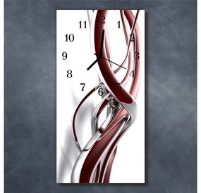 Nástěnné hodiny obrazové na skle - Design bordový