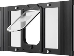 Dvířka pro kočky do okna, Nastavitelná na šířku okna 686–813 mm VEVOR – Černá