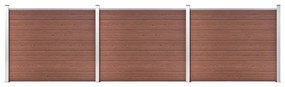 Set plotového dílce WPC 526 x 146 cm hnědý 3070452