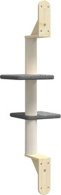 Nástěnné škrabadlo pro kočky se sloupkem tmavě šedé 108 cm 172412