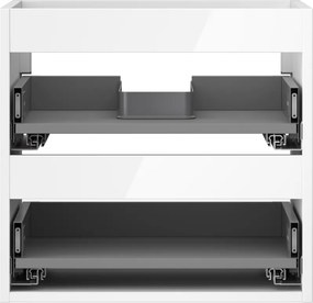 Mexen Box-A, závěsná skříňka 50 cm, 2 zásuvky, bílá lesklá, 91AX0-0500-470-2-00