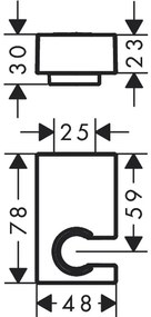 HANSGROHE Hansgrohe, držák sprchy Porter E, kartáčovaný bronz, HAN-28387140