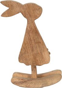 Dřevěná dekorace králíčí dívka v šatičkách L - 17*7*30 cm