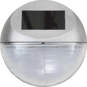 Zahradní nástěnné solární lampy LED 24 ks kulaté stříbrné 277140