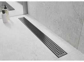 Mexen Flat nerezový sprchový žlab 50 cm vzor M08, černá, 1725050-15