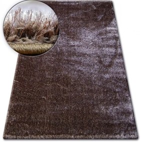 Luxusní kusový koberec Shaggy Verona hnědý 2 133x190cm