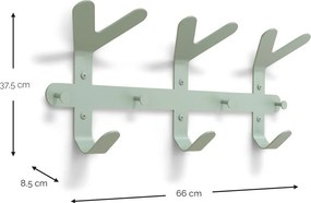 Šedozelený ocelový nástěnný věšák 66 cm Frondo – Spinder Design