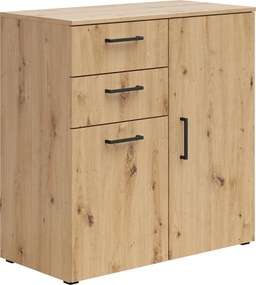 XXXLutz KOMODA, dub artisan, 80/83/40 cm Carryhome - Široké komody - 002427022126