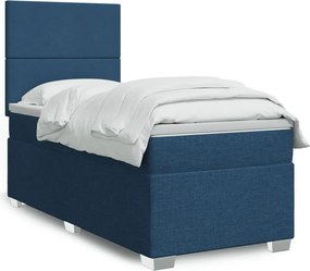 Box spring postel s matrací modrá 80x200 cm textil 3290314
