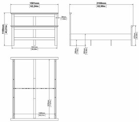 Tvilum Postel Provence 701 140x200 bílá