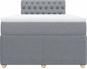Box spring postel s matrací světle šedá 120 x 200 cm textil 3289730