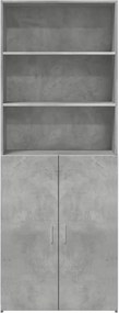 Skříň highboard betonově šedá 70x42,5x185 cm kompozitní dřevo 3281374