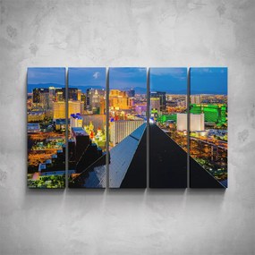 5-dílný obraz - Pyramida v Las Vegas - PopyDesign