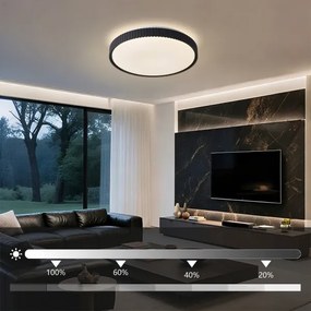 Brilagi - LED Stmív. strop. sv. CORVO LED/72W/230V 3000-6000K černá pr. 50 cm+DO
