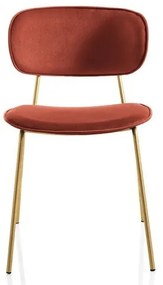 Max Home Designová židle Kristy vzorník tkaniny: crystal 03, nohy: kovové zlaté RAL 1036