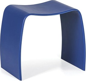 Dřevěná stolička BENTWOOD II, syntetická kůže, modrá