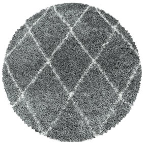 Ayyildiz Kusový koberec ALVOR 3401, kulatý, Šedá Rozměr koberce: 200 cm KRUH