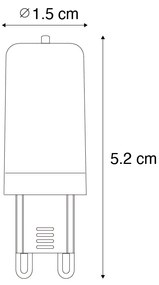 Sada 5 stmívatelných LED žárovek G9 3W 280 lm 2700K