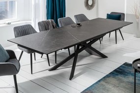 Jídelní stůl Euphoria 180-220-260cm keramický grafitový vzhled / 40645