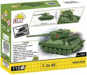 COBI 3092 II WW Tank T-34/85 / 110 kostek / 1:72 / od 6 let