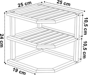 Rohová kuchyňská police DEDAL