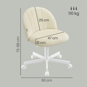 Kosmetická židle s kolečky OBGB35027L101 béžová