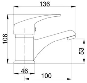 Umyvadlová stojánková páková baterie Nancy B633.BK Hydroland