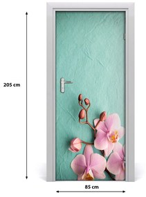 Samolepící fototapeta na dveře Růžová orchidej 85x205 cm