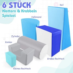 Costway 6 KS. Pěnové stavebnice, obří stavebnice na běhání a lezení