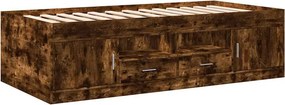 Válenda se zásuvkami bez matrace kouřový dub 90 x 190 cm 3280255