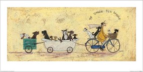 Umělecký tisk Sam Toft - The Doggie Taxi Service, Sam Toft, (60 x 30 cm)