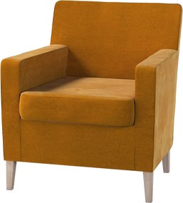 Potah na křeslo IKEA Karlstad barva žlutá látka lesklé, sametová