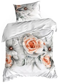 SATÉNOVÉ POVLEČENÍ DIVA23 200X220 CM, 2 KS 70X80 CM KVĚTY