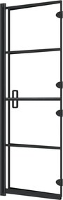 vidaXL Skládací sprchový kout ESG 100 x 140 cm černý [150744]