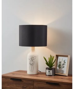 Eglo 43824 - Stolní lampa VINOZA 1xE27/40W/230V černá/bílá