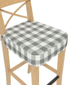 Sedák na židli IKEA Ingolf - barová barva šedá látka vzorované