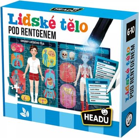 _Ostatní 1_ ADC HEADU Lidské tělo pod rentgenem puzzle na baterie s UV baterkou Světlo hecs53238