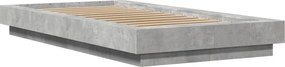 Rám postele s LED osvětlením betonově šedý 75 x 190 cm kompozit 3281157